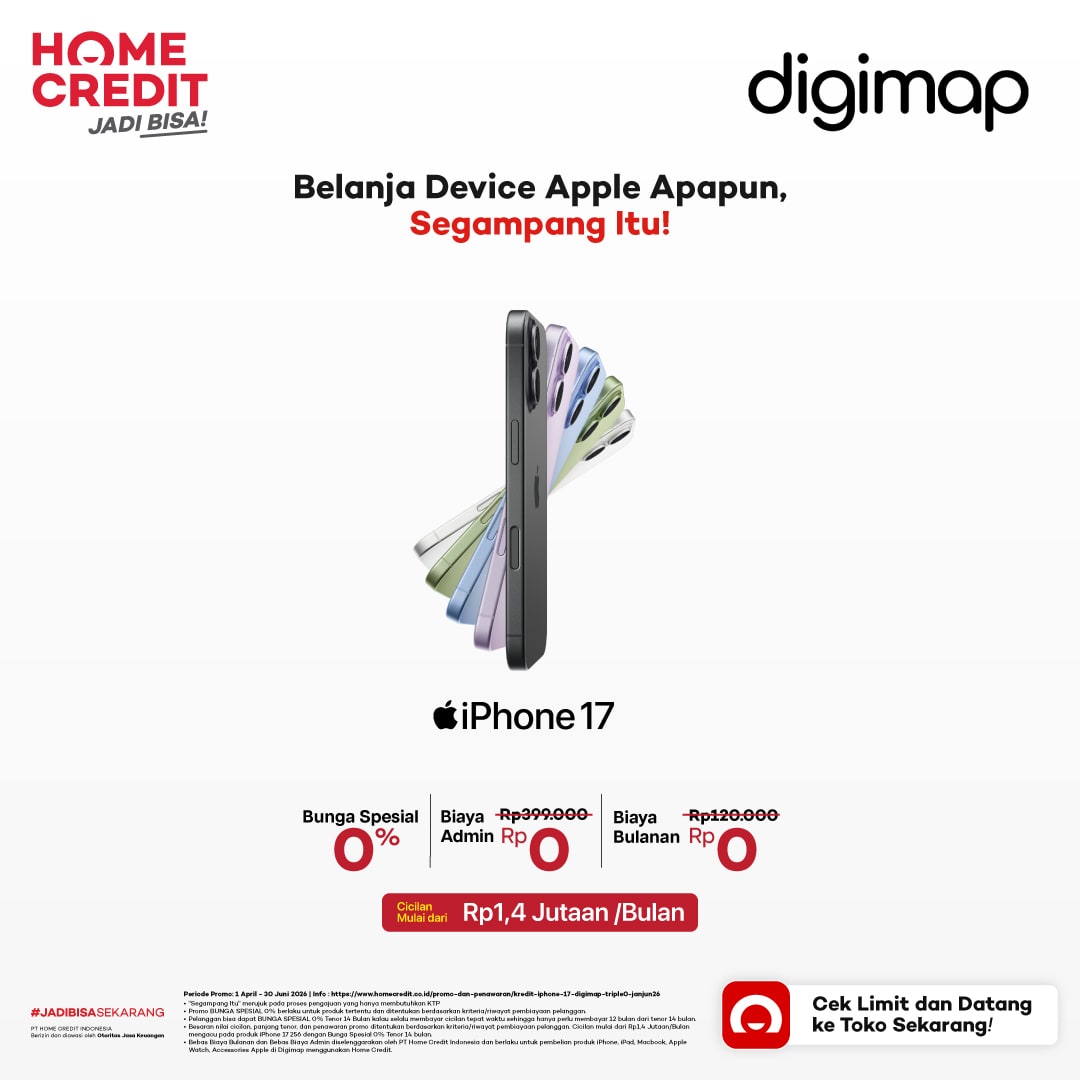 Di Digimap, iPhone 17 Banyak Peluang Promo Cicilannya. Ambil yuk!